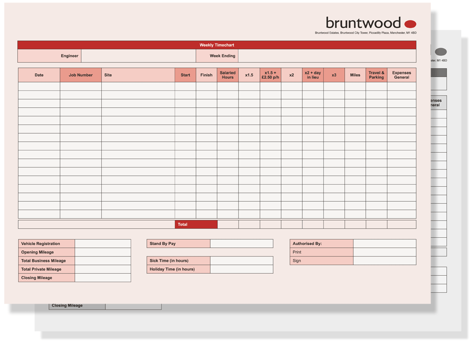 Construction Time Card Template Free Contractor Timesheet Templates