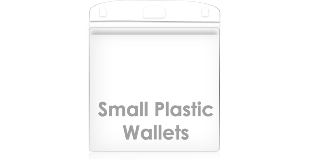 Small Plastic Portrait Wallets 100 Pack 60mm x 90mm