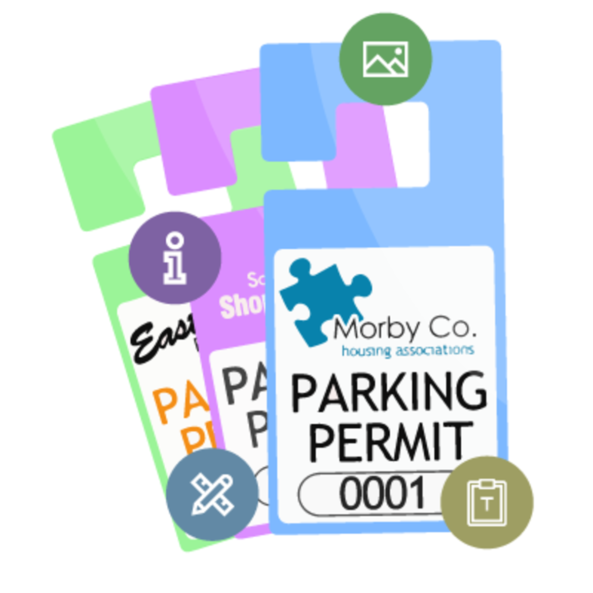 Rear View Mirror Car Permits