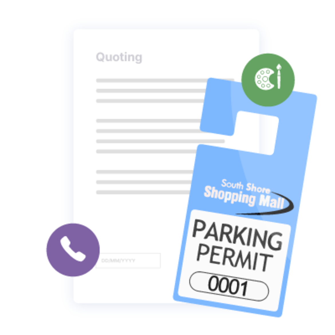 Rear View Mirror Car Permits