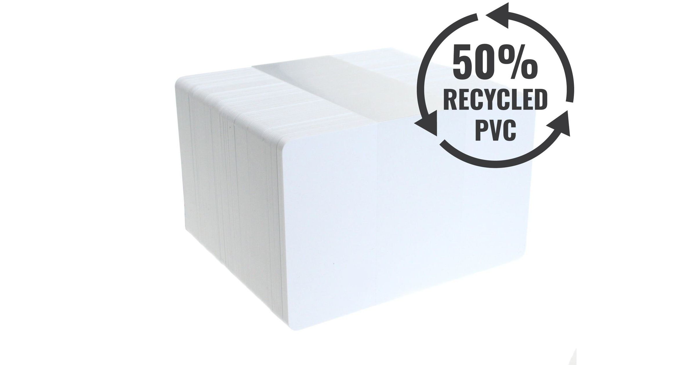 Dyestar Blank White Recycled PVC Cards (Pack of 100)