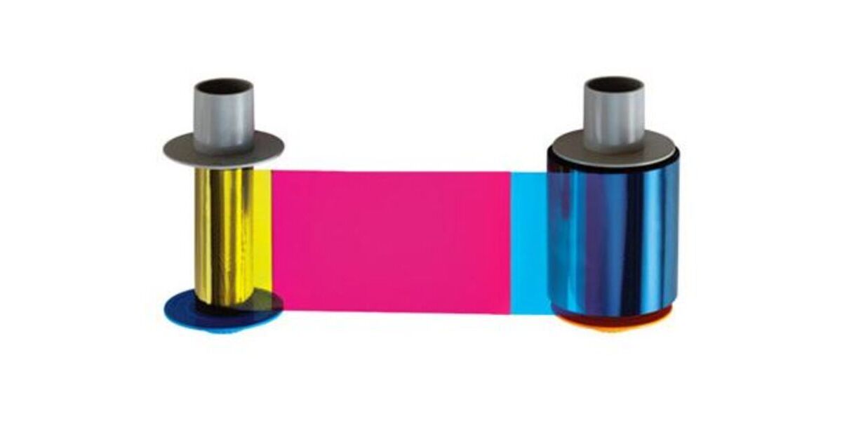 Fargo 84812 YMCKK Full Colour Ribbon With Two Resin Black Resin Panels ...